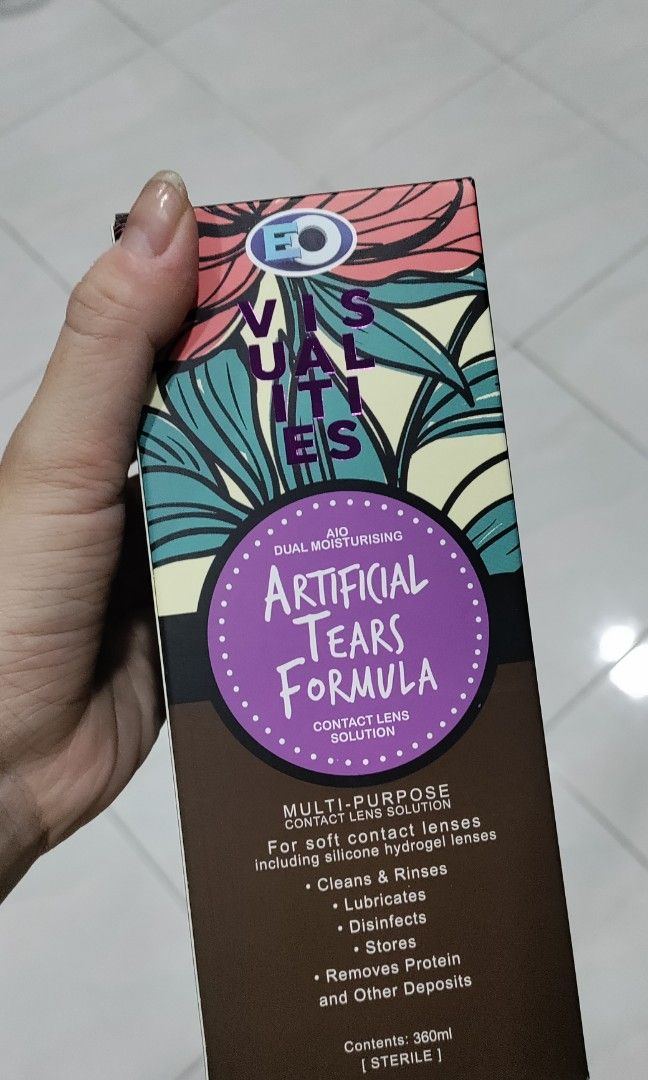 EO Visualities Artificial Tears Formula contact solution, Beauty ...