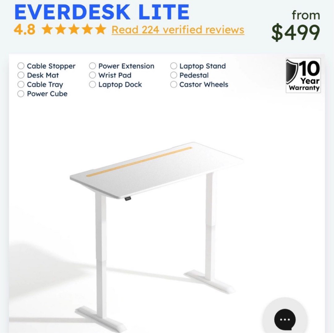 Everdesk Lite, Furniture & Home Living, Furniture, Tables & Sets on ...