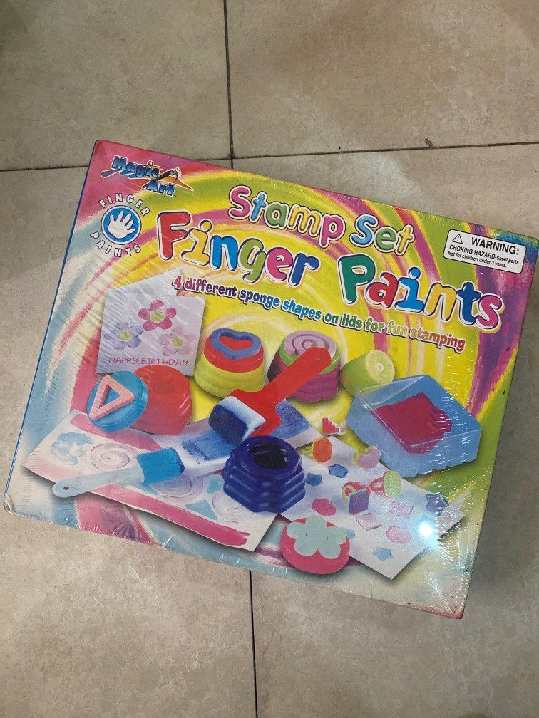 Finger Paints Stamp Set - Art Activity for KIds, Hobbies & Toys ...