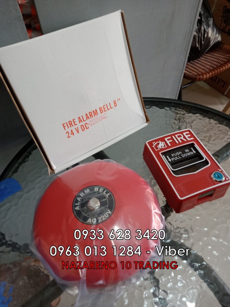 Fire Alarm Bell 6" Pull Down Conventional Manual Call point, Commercial ...