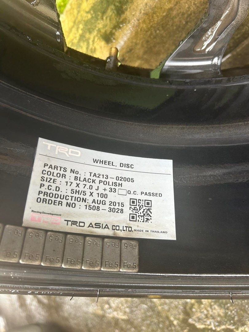 For sale!!! Toyota altis original TRD MAGS bought from toyota bel air ...