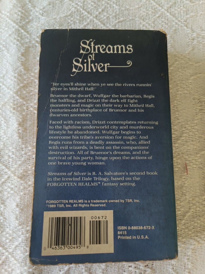 Forgotten Realms / Streams of Silver / R.A. Salvatore, Hobbies & Toys ...
