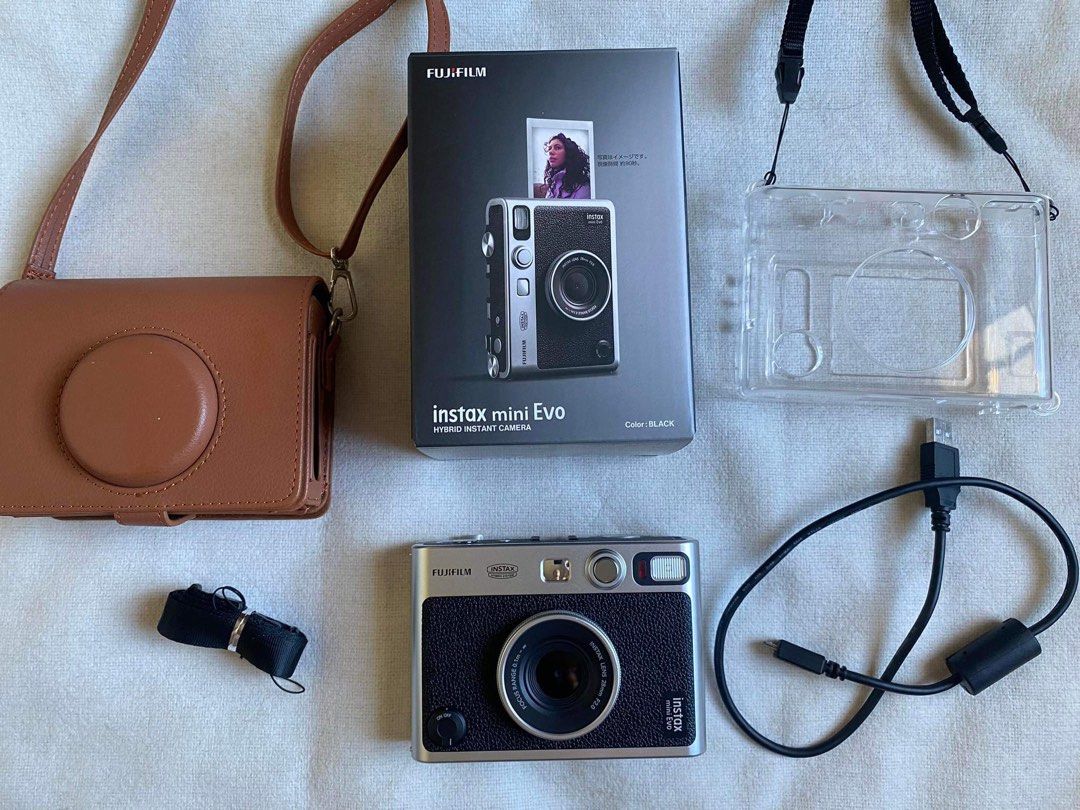 FUJIFILM INSTAX MINI EVO Instant Film Camera (USB-Type C), Photography ...
