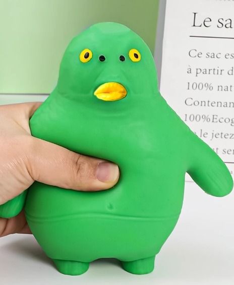 Fun Ugly Green Head Fish DISTRESS Pinching/Squishing/Throwing Toy ...