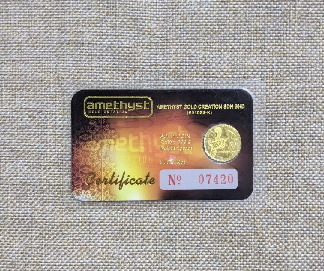 Gold Coin | Syiling Emas | Emas 1 g, Hobbies & Toys, Collectibles ...