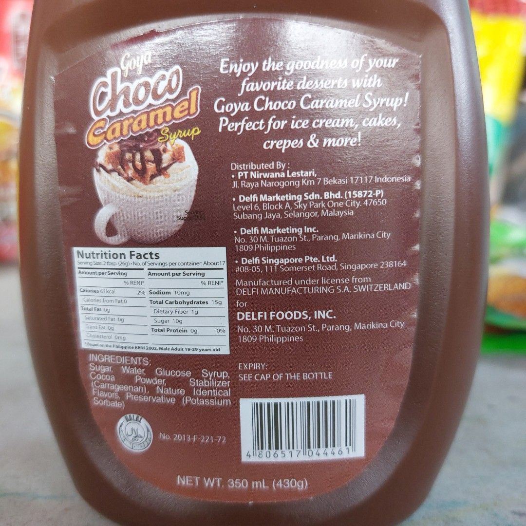 GOYA CHOCO CARAMEL SYRUP 350ML., Food & Drinks, Other Food & Drinks on ...