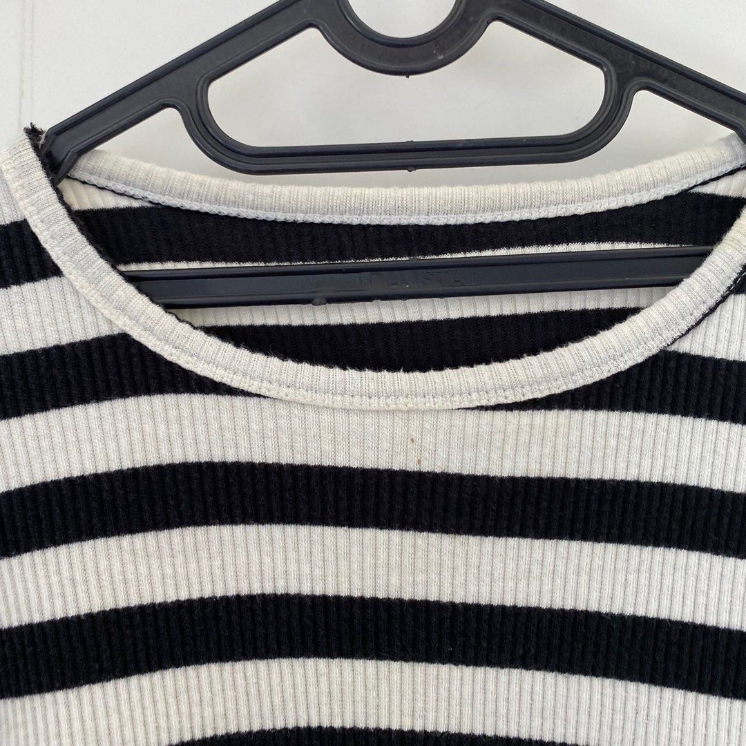 [‼️GRATIS ONGKIR JABODETABEK] Kaos garis rib knit rajut sweater ketat ...