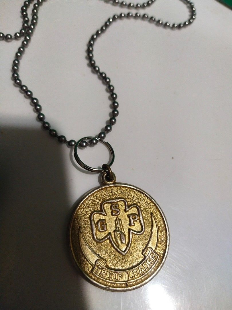 "GSP---Troop Leader Medallion & BSP Carabao Neckerchief Slide"/1980s ...