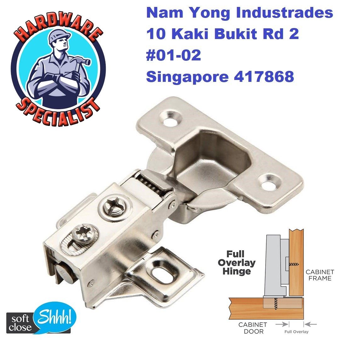 Hardware Specialist Full Overlay Soft Closing Short Hinge, Furniture ...
