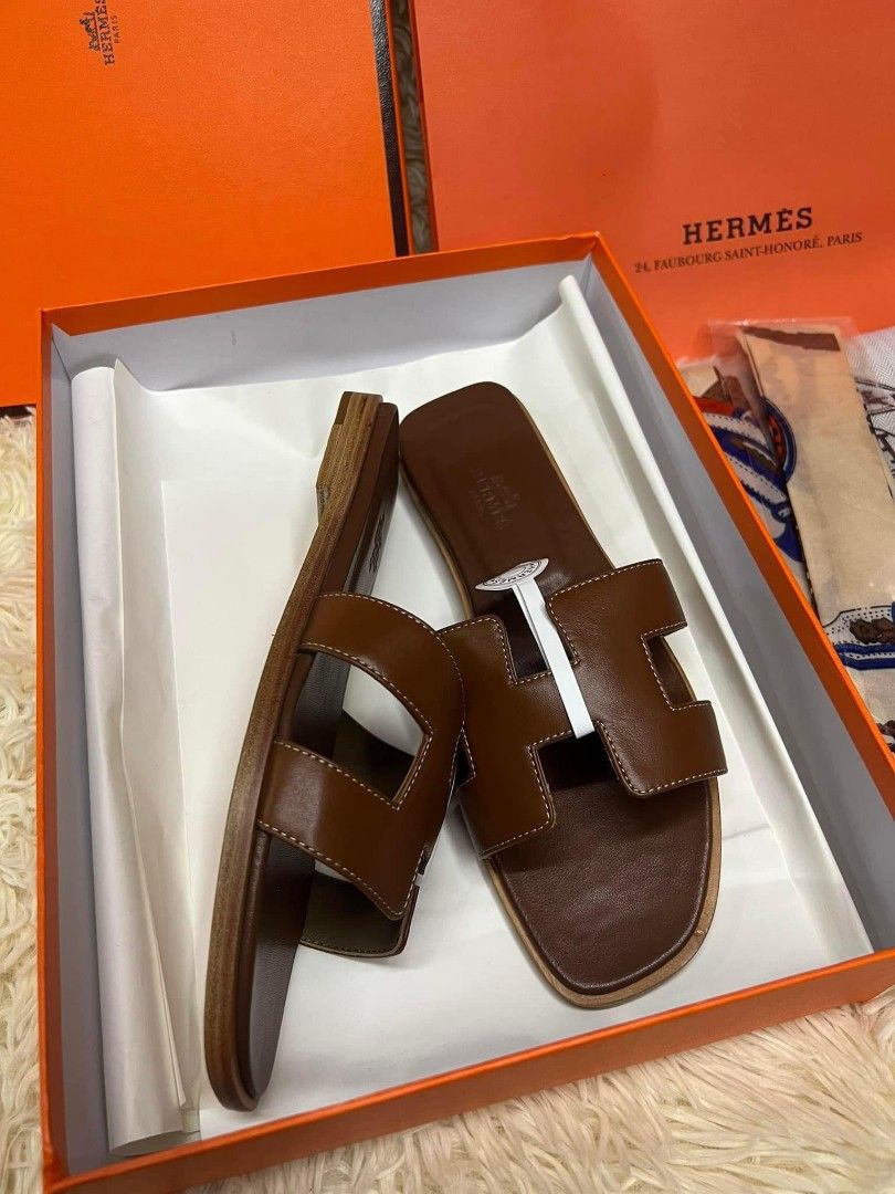 Hermes Oran brown, Luxury, Bags & Wallets on Carousell