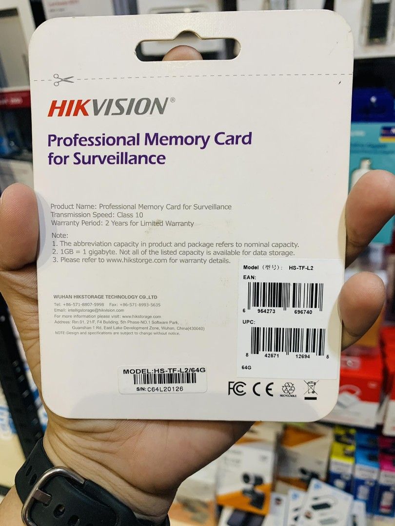 ⚡HIKVISION 64GB L2 MicroSD Card For Surveillance Class 10 HS-TF-L2/64G ...