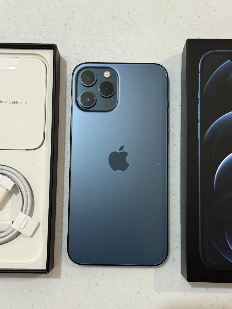 iPhone 12 Pro Max - 256GB - Pacific blue, Mobile Phones & Gadgets ...