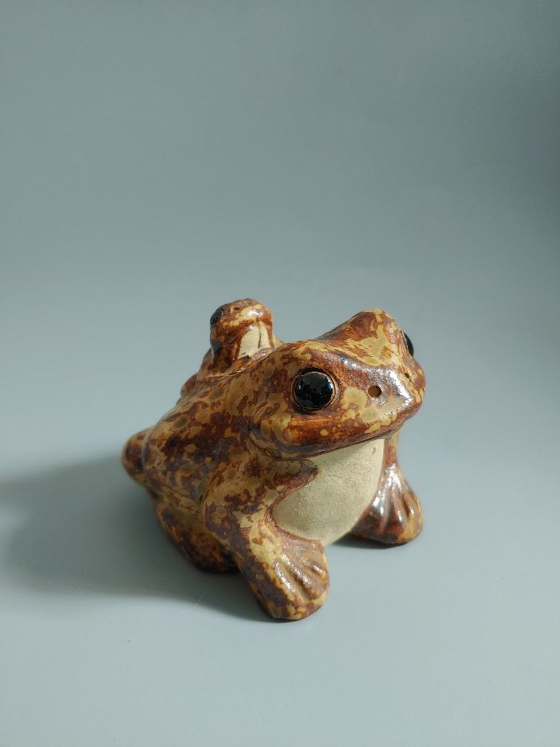 Japanese Lucky Frog SHIGARAKI ware Pottery figurine, Hobbies & Toys ...