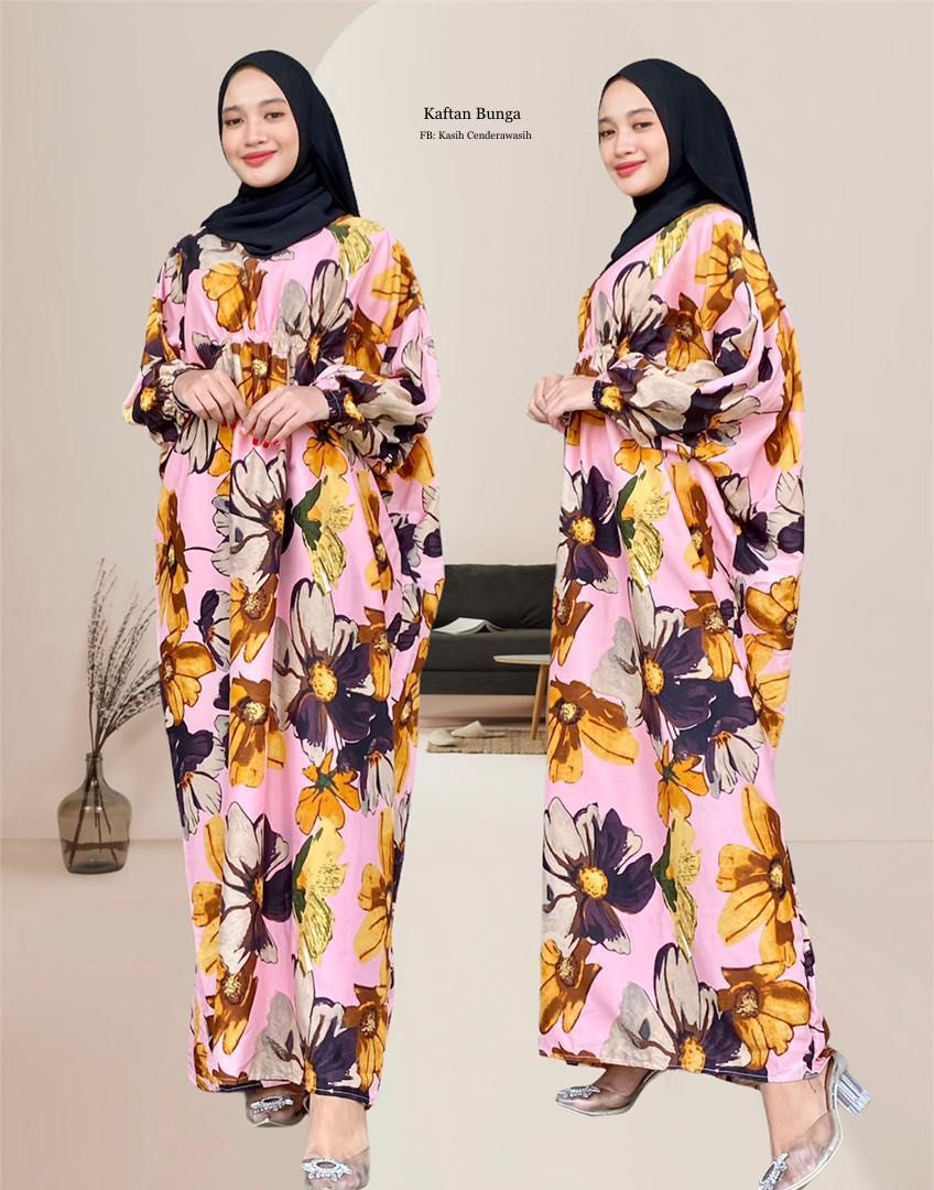 KAFTAN BUNGA, Women's Fashion, Dresses & Sets, Dresses on Carousell