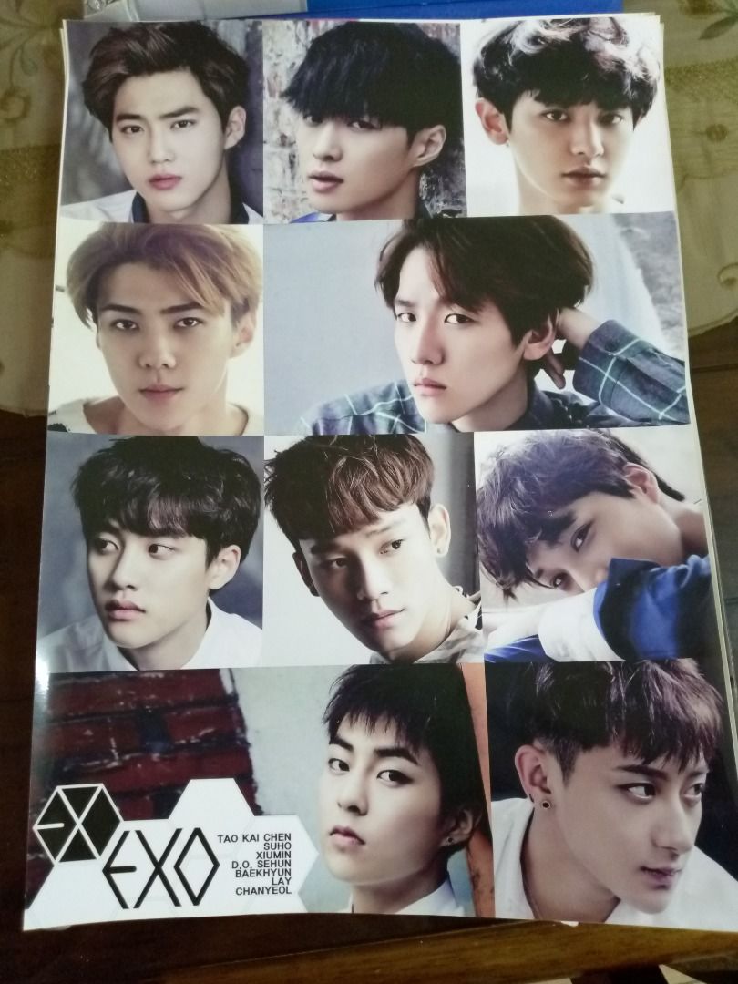 KPOP PRELOVED EXO Group Posters (Made from Korea), Hobbies & Toys ...