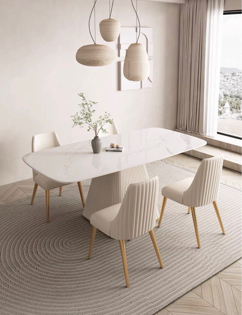 KUMAR Modern Sintered Stone Dining Table, Furniture & Home Living ...