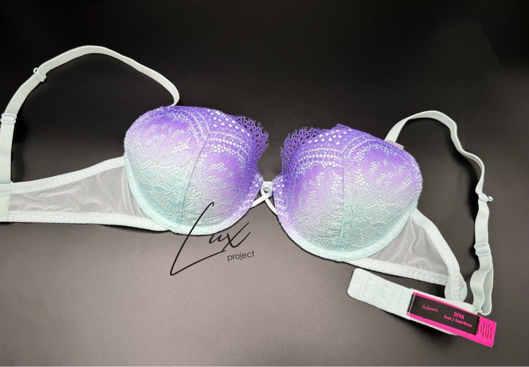 La Senza DIVA Demi-Buste Lace Thin Cup Bra, Women's Fashion, Tops ...