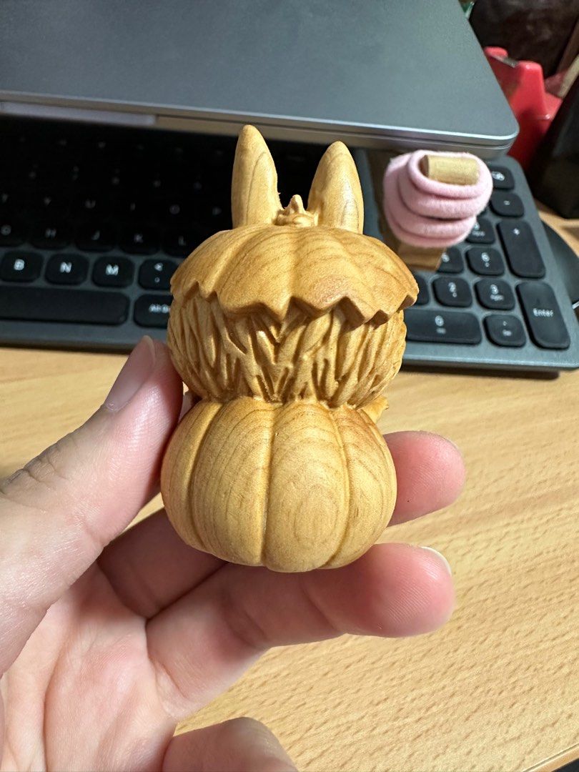 Labubu Popmart Wooden Carving, Hobbies & Toys, Toys & Games on Carousell