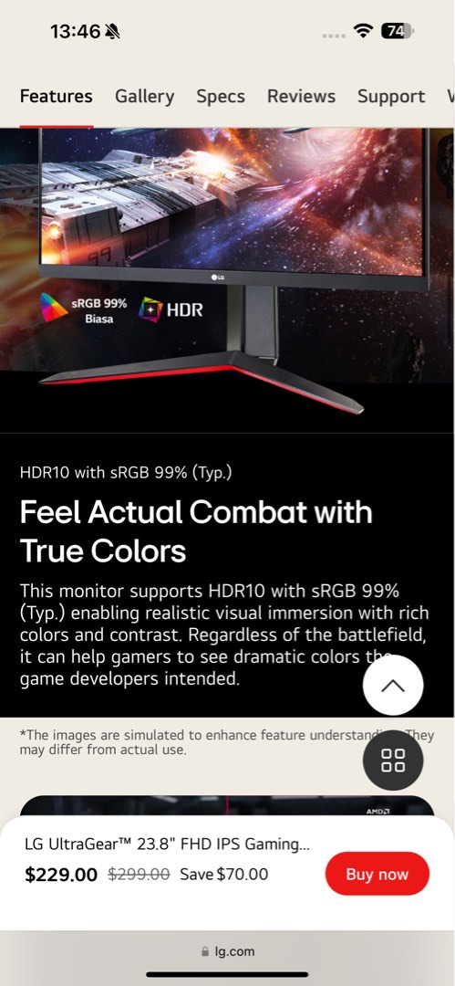 LG Ultragear 24 inch gaming monitor, Computers & Tech, Parts ...