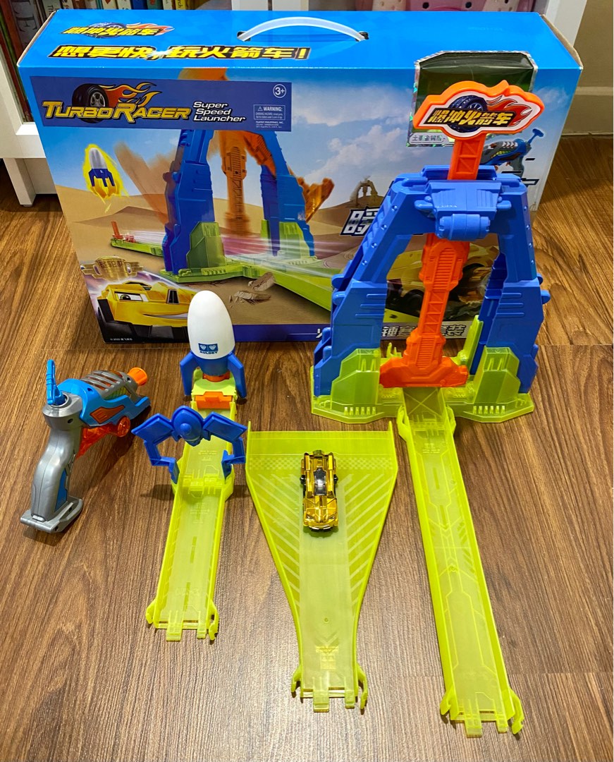 Like New Auldey Turbo Racer Super Speed Launcher Gold Complete Cheaper ...