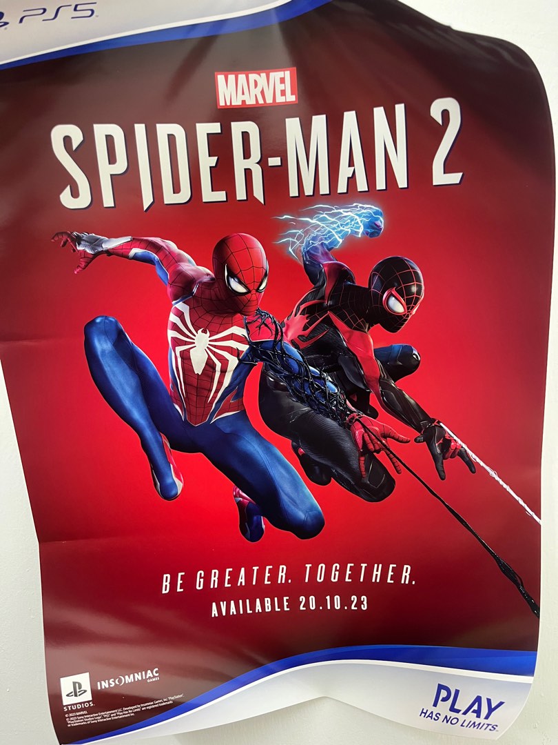 LIMITED EDITION Spiderman 2 Poster PS5, Hobbies & Toys, Collectibles ...