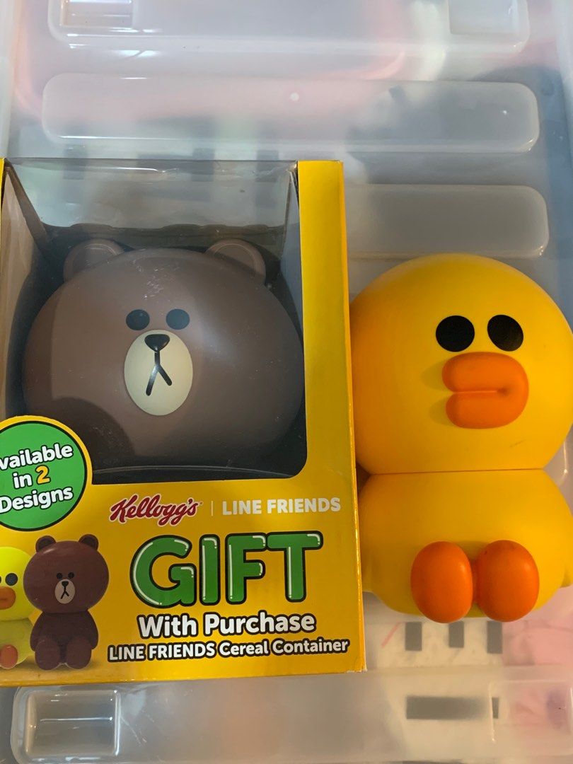 Line Friends Kellogg's Cereal Containers Set of 2, Hobbies & Toys ...