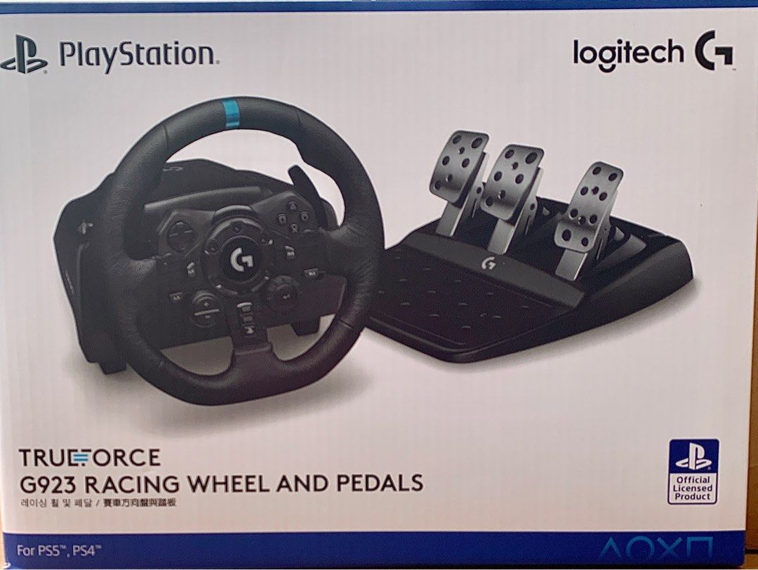 Logitech G923 Racing Wheel & Pedals, Video Gaming, Gaming Accessories ...