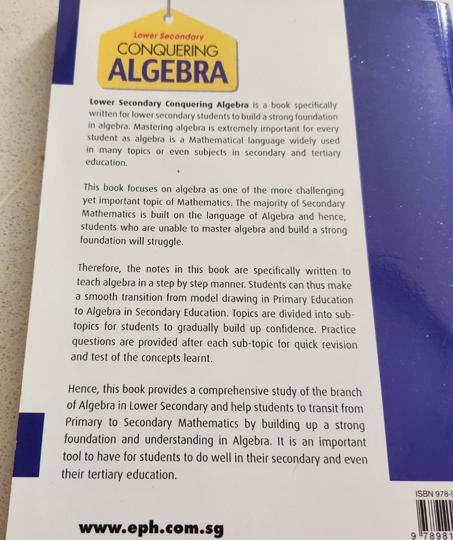 Lower Secondary Math - conquering algebra, Hobbies & Toys, Books ...