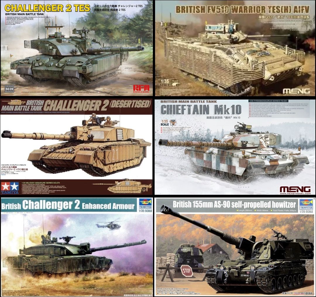 British Armour Collection - Meng, RFM, Tamiya, Trumpeter 1/35 British ...