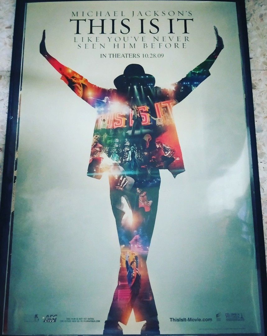 Michael Jackson Movie Poster for This Is It, Hobbies & Toys ...