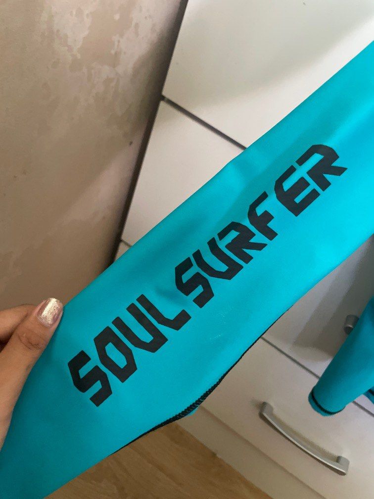 Mint green ocean park rash guard, Women's Fashion, Swimwear, Rash guard ...