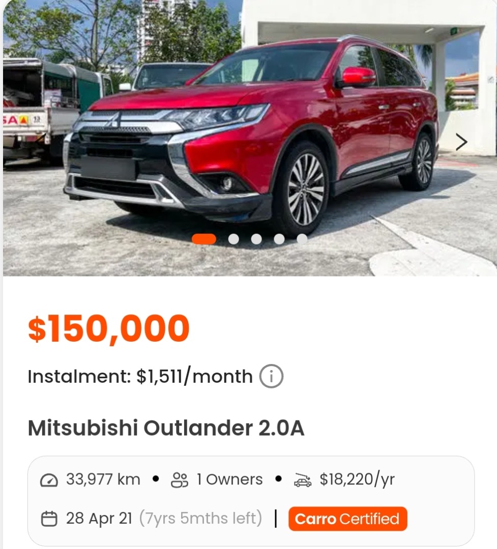 Mitsubishi Outlander 2.0 CVT Classic 7-Seater (A), Cars, Used Cars on ...