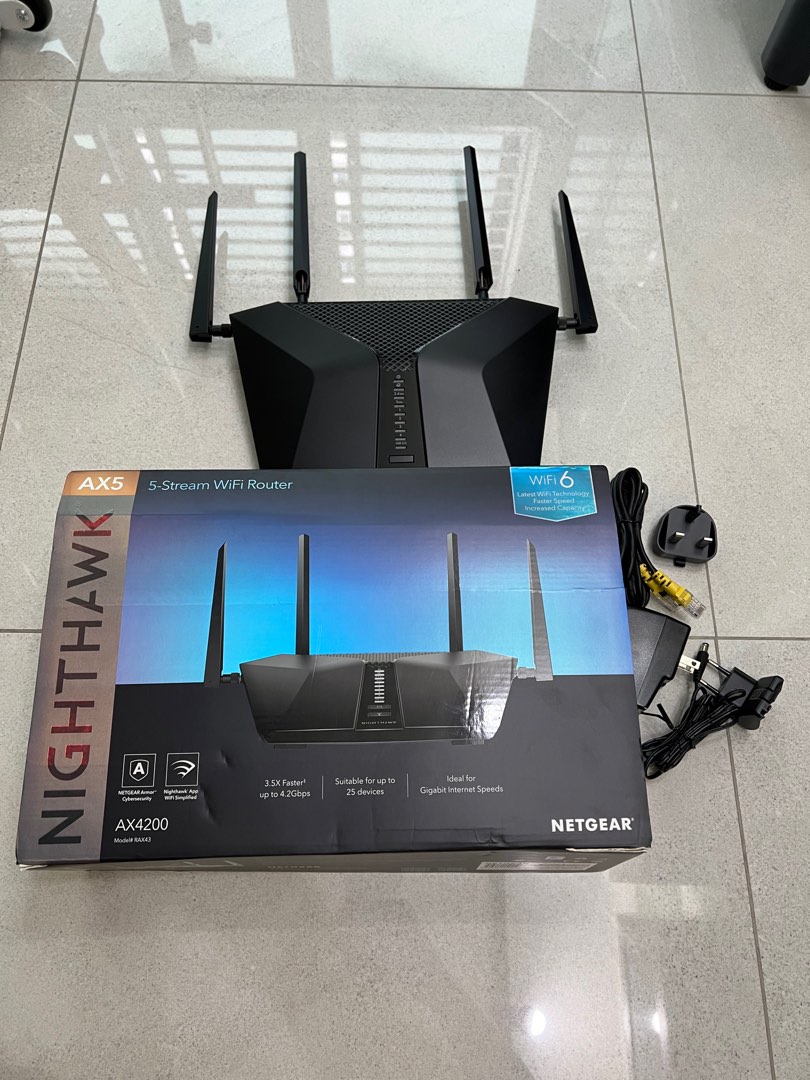 Netgear nighthawk RAX43 AX4200 wifi 6 router, Everything Else on Carousell