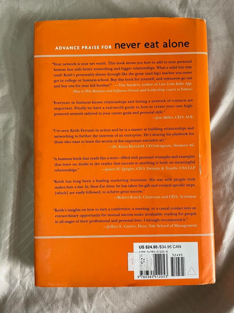 Never Eat Alone: And Other Secrets To Success, One Relationship At A Time by Keith Ferrazzi ...