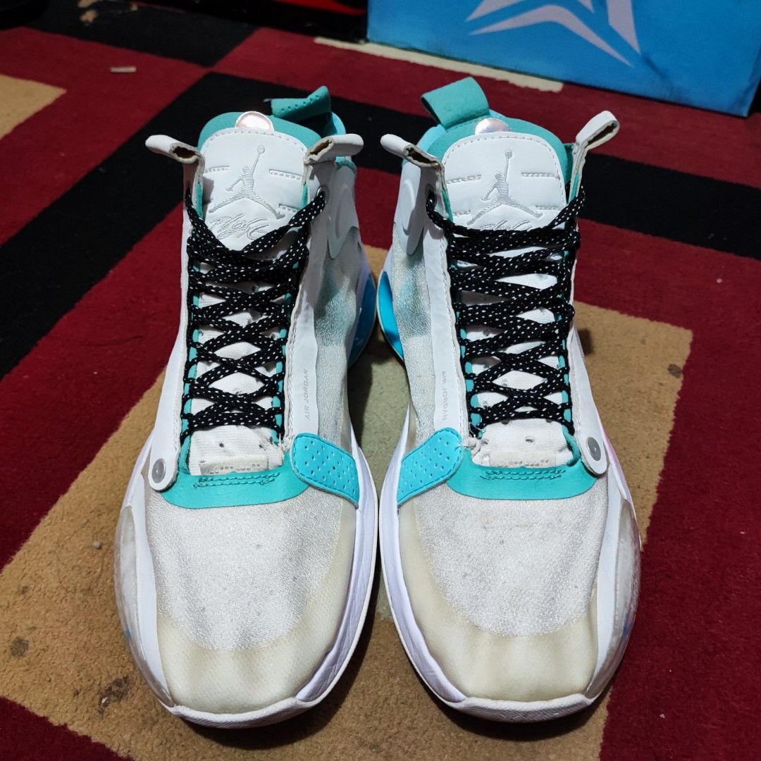 NIKE AJ 34 SNOW LEOPARD, Fesyen Pria, Sepatu , Sneakers di Carousell