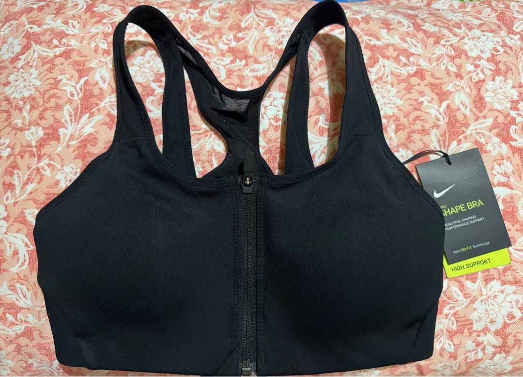 Nike Sports Bra High Support DRI-FIT Front Zip, Women's Fashion ...
