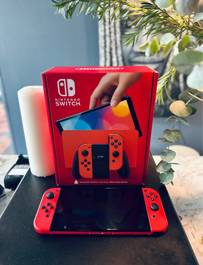 Nintendo Switch OLED(Mario Red limited edition), Video Gaming, Video ...