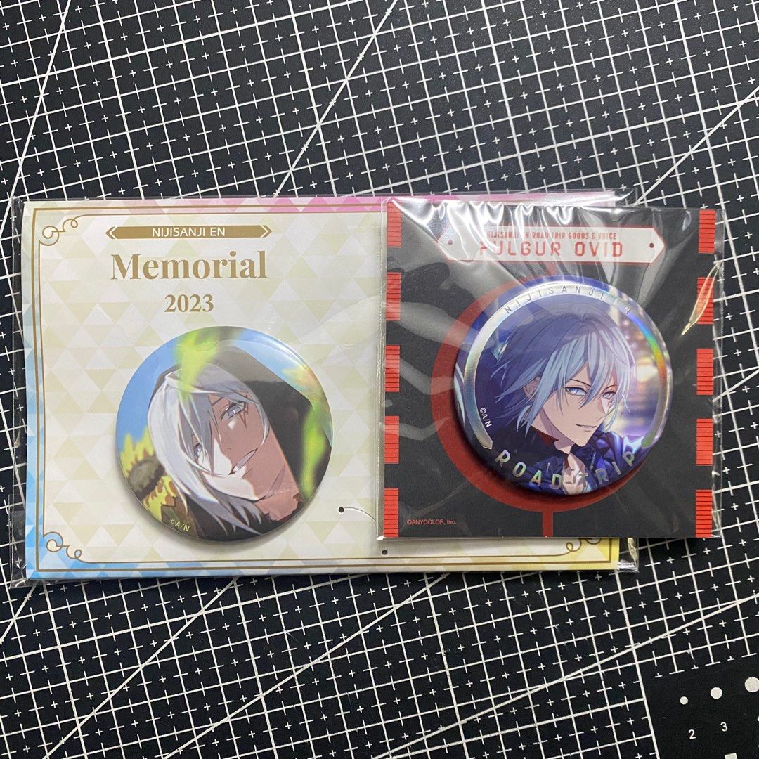 NOCTYX Fulgur Ovid Nijisanji EN Official Foil Pressed Badges (Memorial 2023 & Roadtrip Goods ...