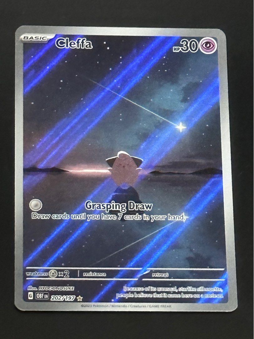 Obsidian Flames Full Art Cleffa, Hobbies & Toys, Toys & Games on Carousell