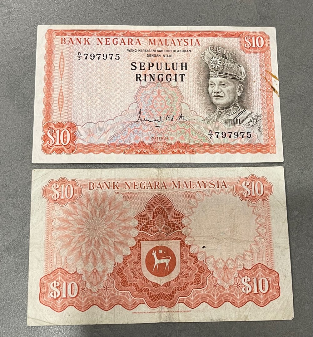 Old Banknote Rm10 Series 2nd Duit Lama Sepuluh Ringgit, Hobbies & Toys ...
