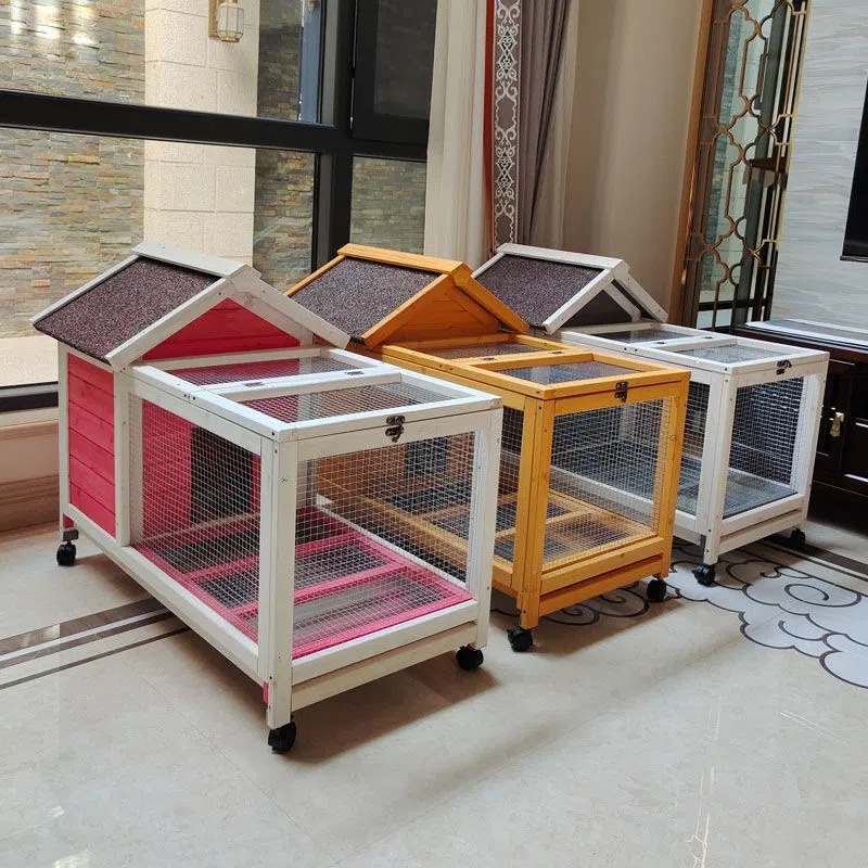 Outdoor double-layer rabbit cage, rabbit house, luxury rabbit villa ...