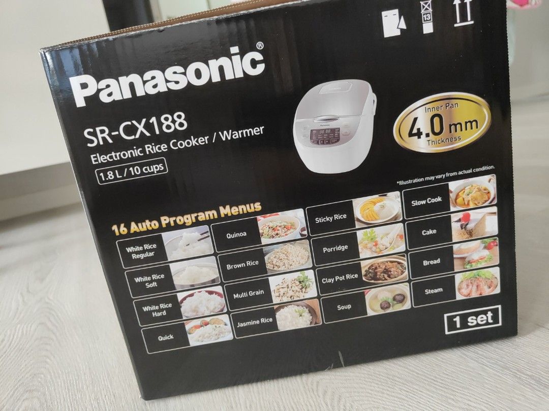 Panasonic Electronic Rice Cooker SR-CX188 (1.8L), TV & Home Appliances ...