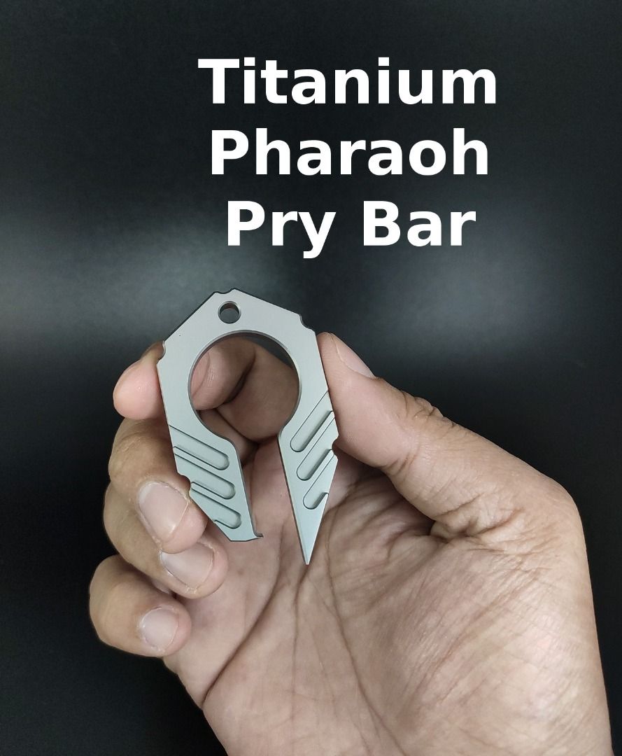 Pharaoh EDC Titanium Pharaoh Pry Bar (3.625" Matte Gray), Furniture ...