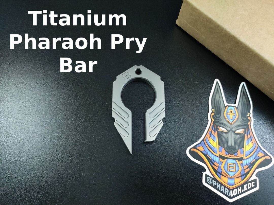 Pharaoh EDC Titanium Pharaoh Pry Bar (3.625" Matte Gray), Furniture ...