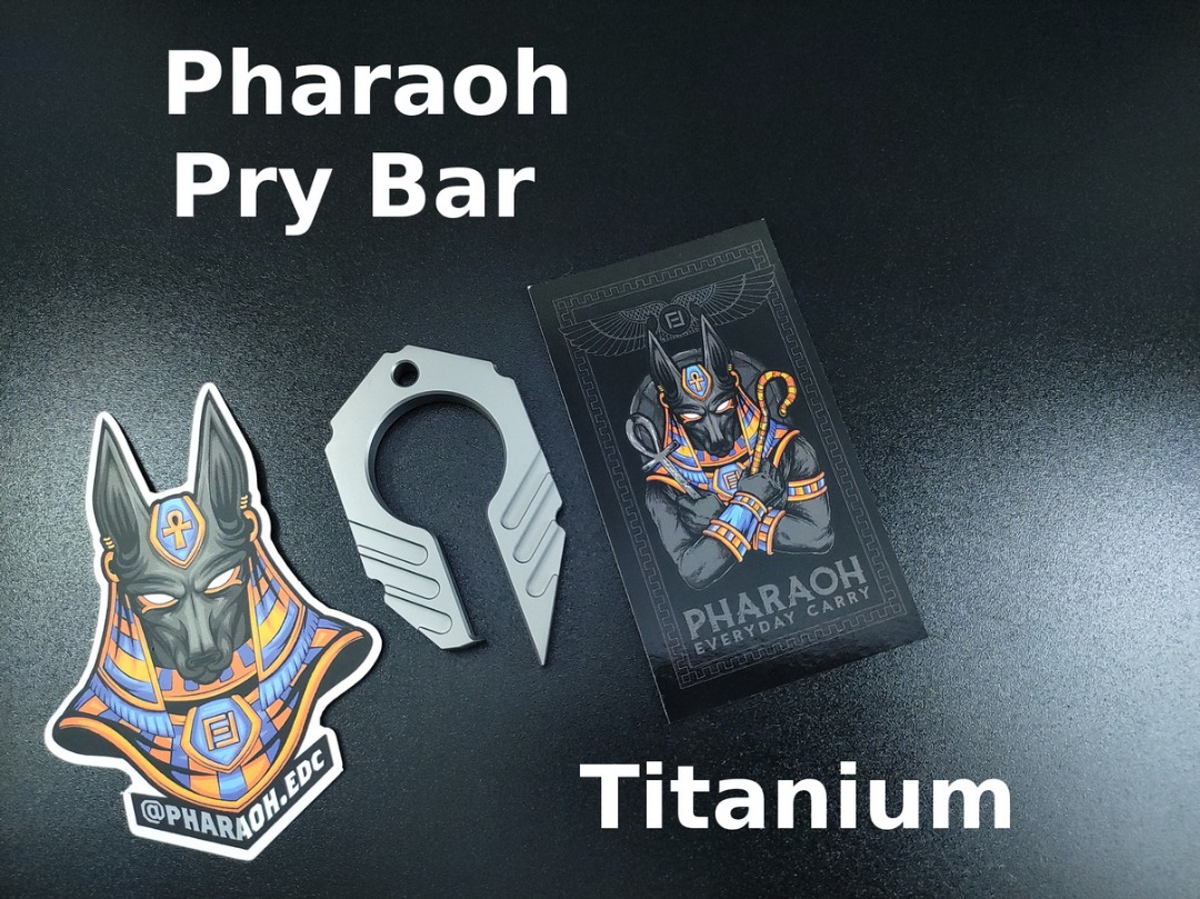 Pharaoh EDC Titanium Pharaoh Pry Bar (3.625" Matte Gray), Furniture ...
