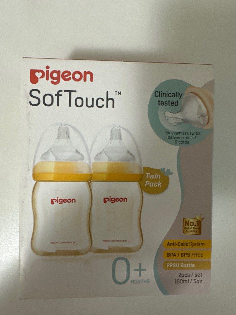 Pigeon milk bottles soft touch wide neck, Babies & Kids, Nursing & Feeding, Breastfeeding ...