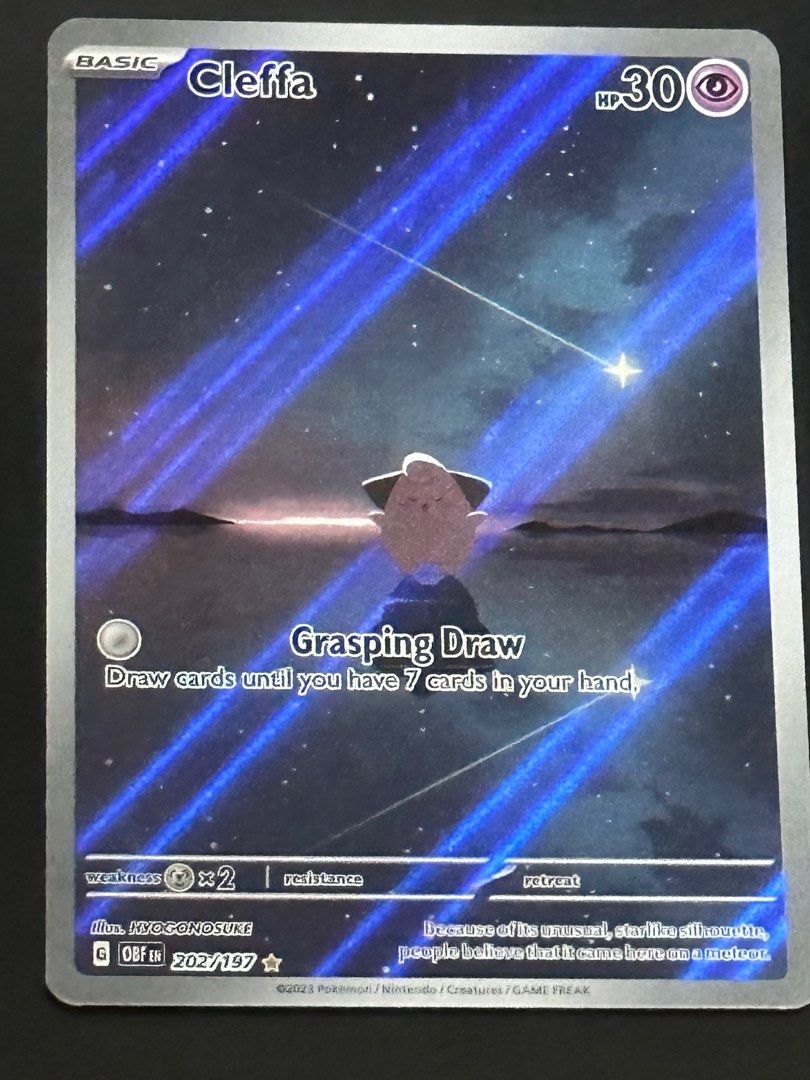 Pokemon Cleffa Full Art, Hobbies & Toys, Toys & Games on Carousell