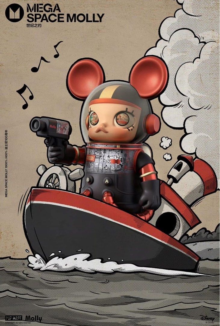 [Pre-Order] Pop Mart Mega Space Molly x Mickey Mouse 400% Disney 100th ...