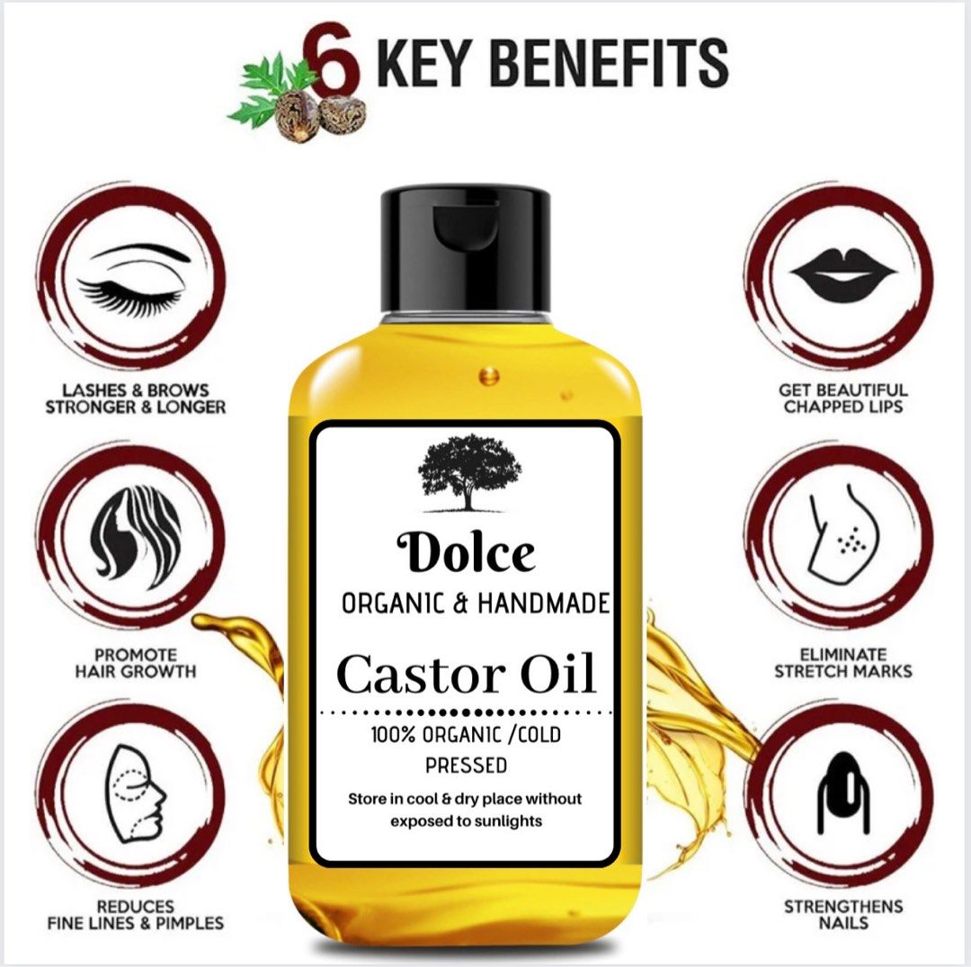Pure Castor Oil 500ml, Beauty & Personal Care, Hands & Nails on Carousell
