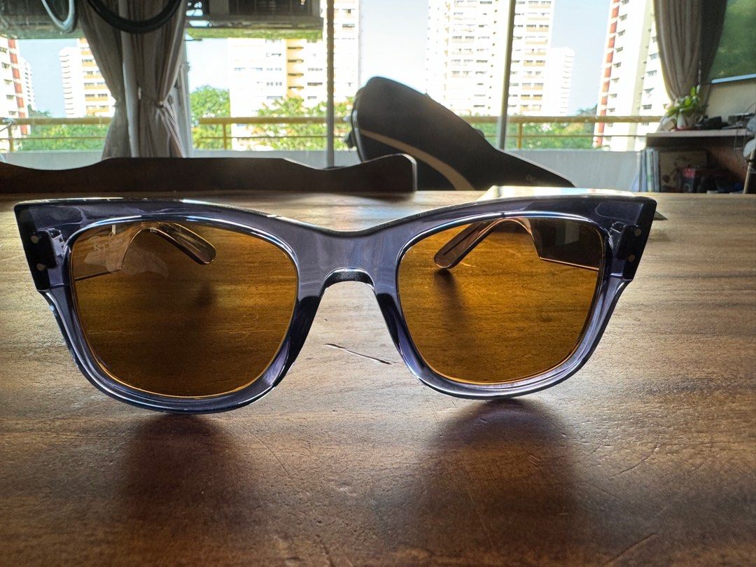 Ray ban mega wayfarer sunglasses rare blue, Men's Fashion, Watches ...